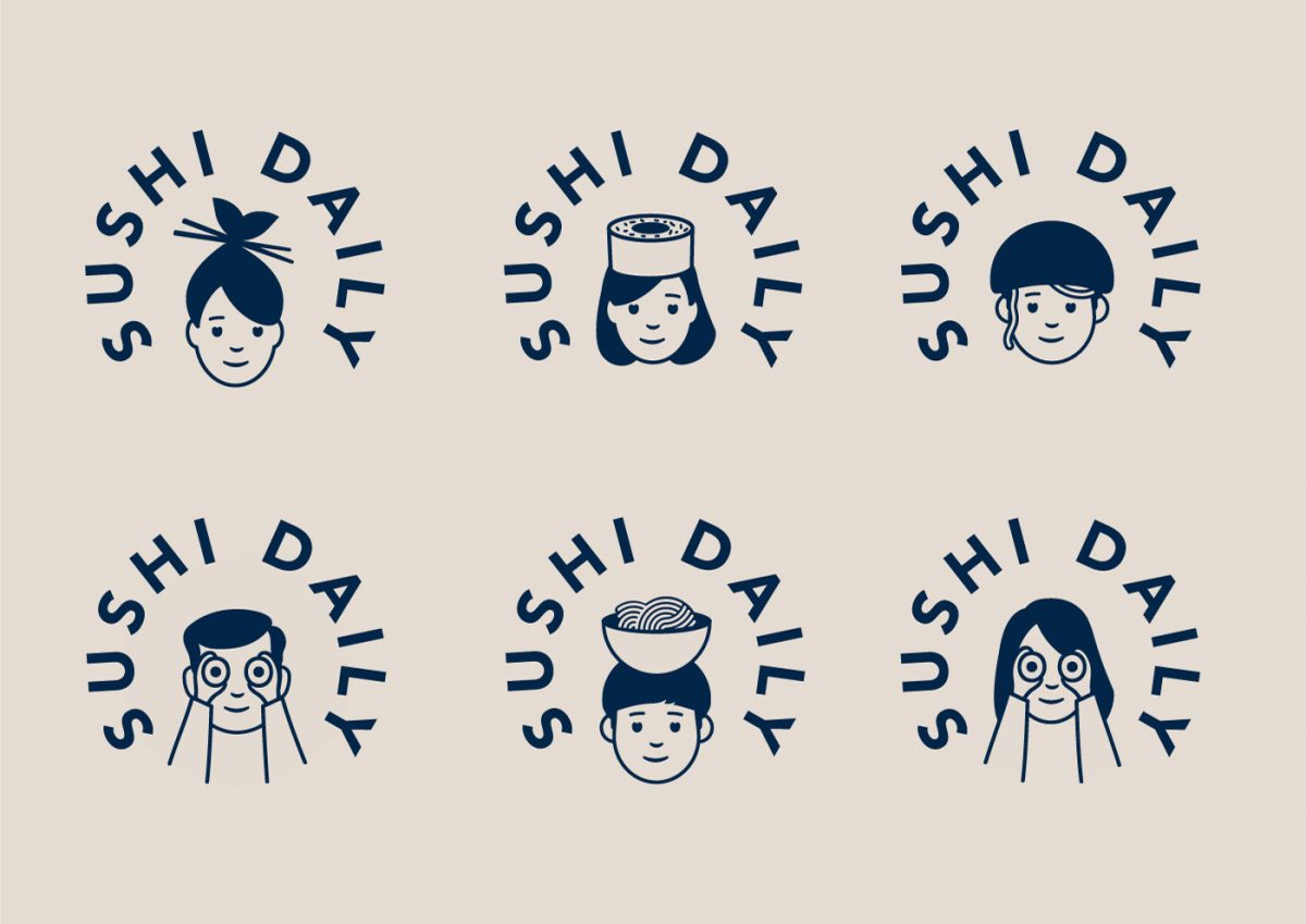 Sushi Daily logo and identity, by Without | Logo Design Love