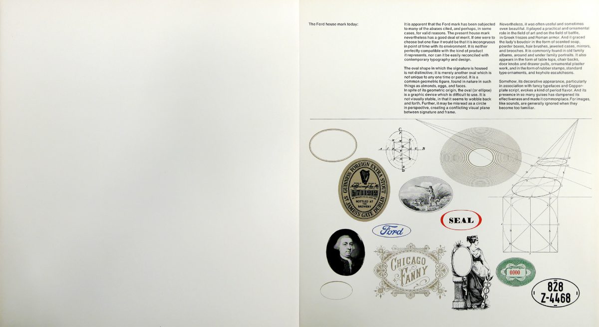 Ford logo presentation book by Paul Rand | Logo Design Love