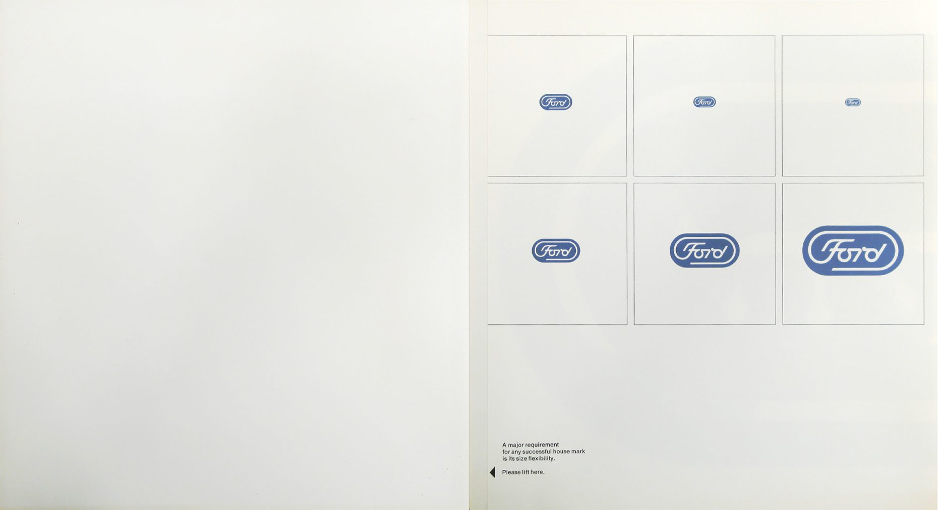 Ford logo presentation book by Paul Rand | Logo Design Love